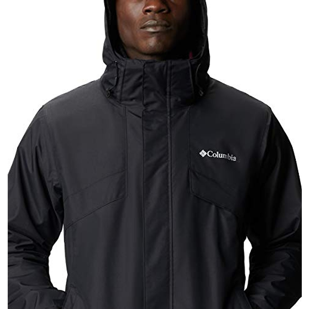 Columbia Men's Bugaboo II Fleece Interchange Jacket, Black/Red, 3X Big