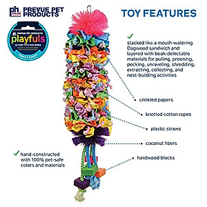 Prevue Pet Products 62607 Calypso Creations Dagwood Bird Toy, Multicolor