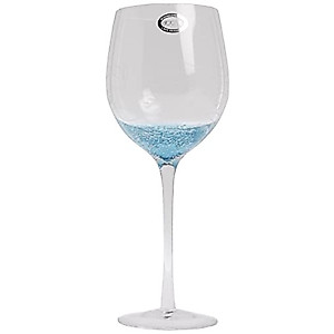 Abbott Collection Blue/Clear Fish Cut Goblet