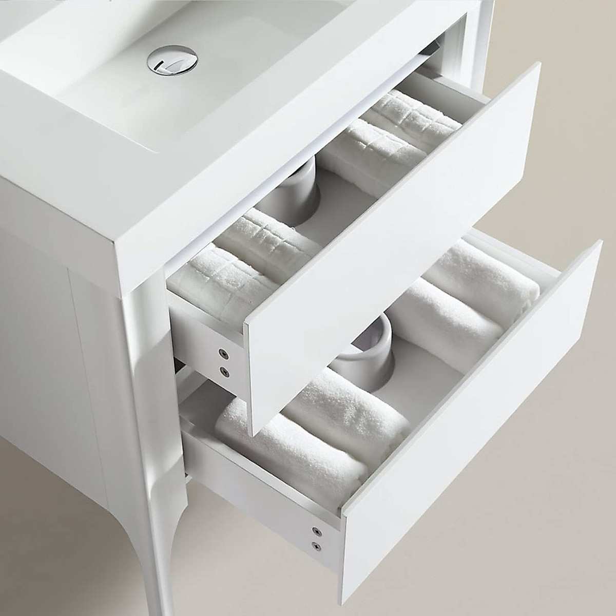 Dowell 023 01 LED 24&30" Water Proof Bathroom Vanity&Resin Sink Set 18" D (30")