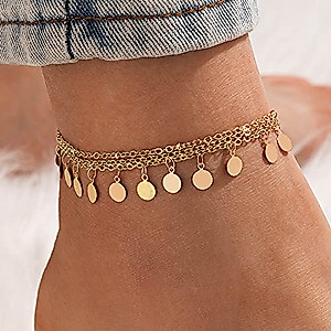 BSWAJIOJIO Mens Digital Sports Watch Beach Women's Bohemian Alloy Bracelet Accessory Dangle Earrings Set (Gold, One Size)