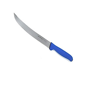 F. Dick ExpertGrip 10 Inch Breaking Knife With Diammark Dual Action Knife Sharpener - High-Carbon Stainless Steel Blade - Texture Grip - Professional Butcher Knife - Knife Made In Germany