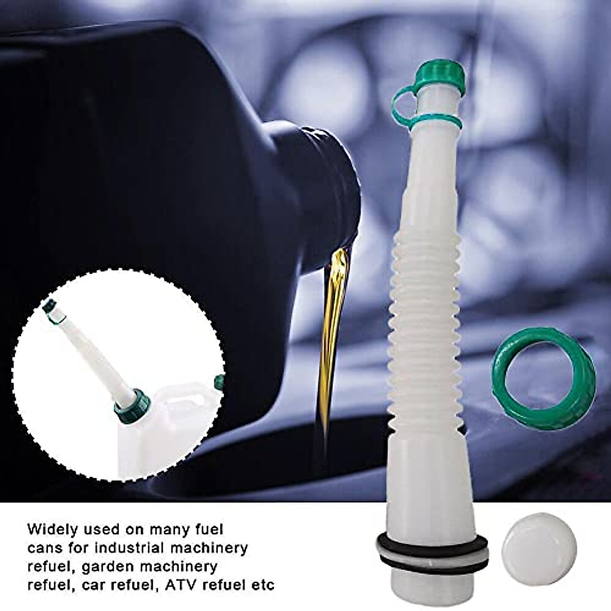 Cingc Gas Can Spout Kit Portable Fuel Container Holder Replacement Spout for Fuel Container Garden Industrial Machinery Refuel Tool