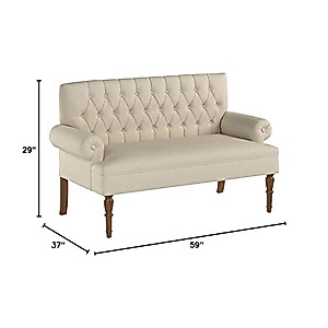 Rosevera Hermosa para Sala Love Seats Furniture Sofa in a Box Long Couches for Living Room Settee Loveseat, STANDARD, Warm Beige
