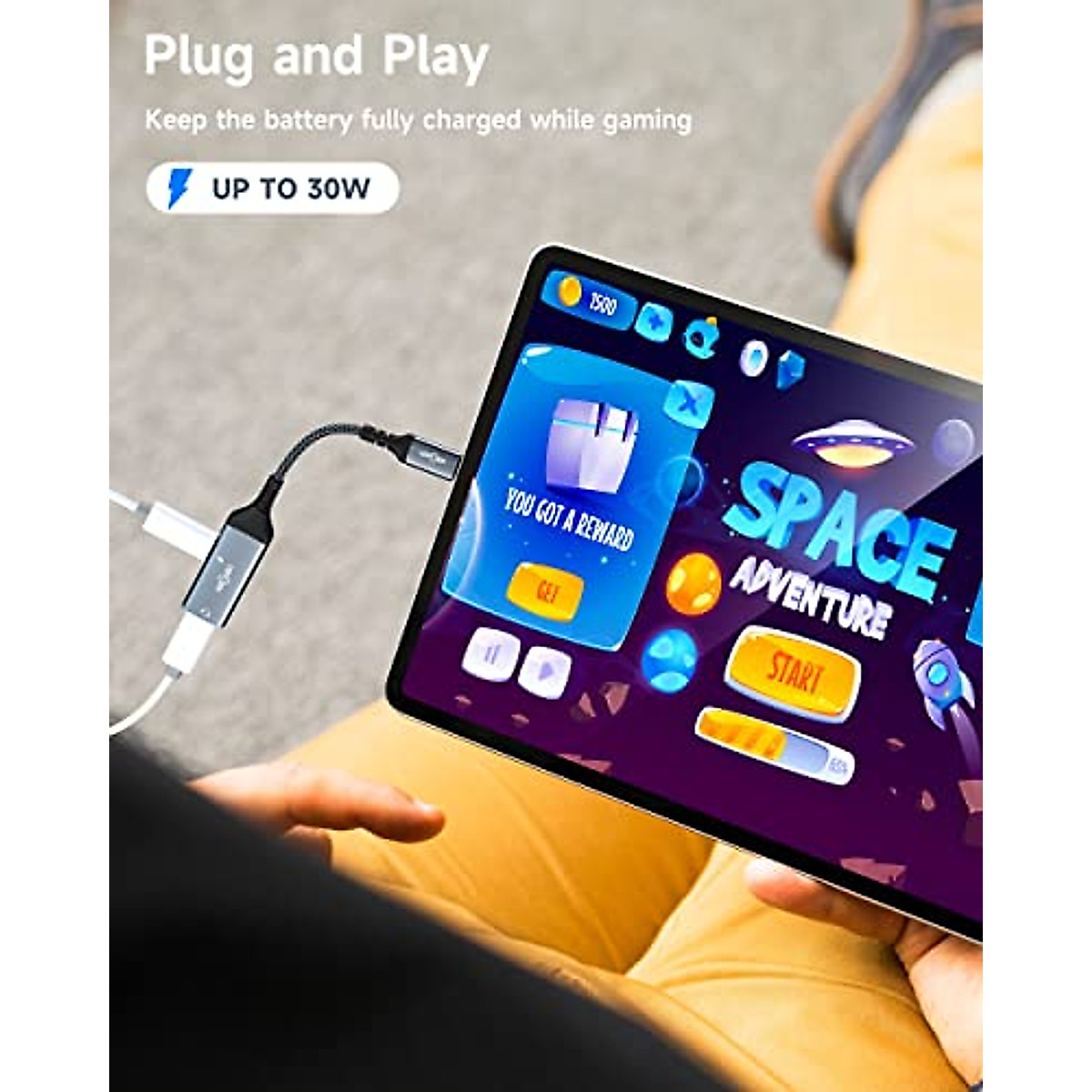 LERTOSEN USB C Splitter, Dual USB C Headphone and Charger Adapter,2-in-1 USB C PD 3.0 Charging Port to Aux Audio and 60W Fast Charging Dongle Cable Cord for Galaxy S22/S21/S20/Note 20,Pixel 4/3/2/XL