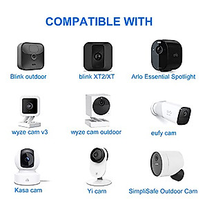 Grolebo 9m/ 30FT Power Extension Cable Compatible with Wyze Cam V3,Wyze Cam Outdoor,Arlo Essential,Eufy,Kasa,Yi,Blink Camera,NestCam Indoor,Micro USB Charging Cord for Security Camera(1pack)