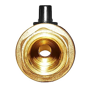 Joywayus Brass Water Container/Rain Barrel Spigot 3/4" Threaded Quarter Turn Ball Valve with Bulkhead Fitting, Suitable for Garden Hose Thread Connection