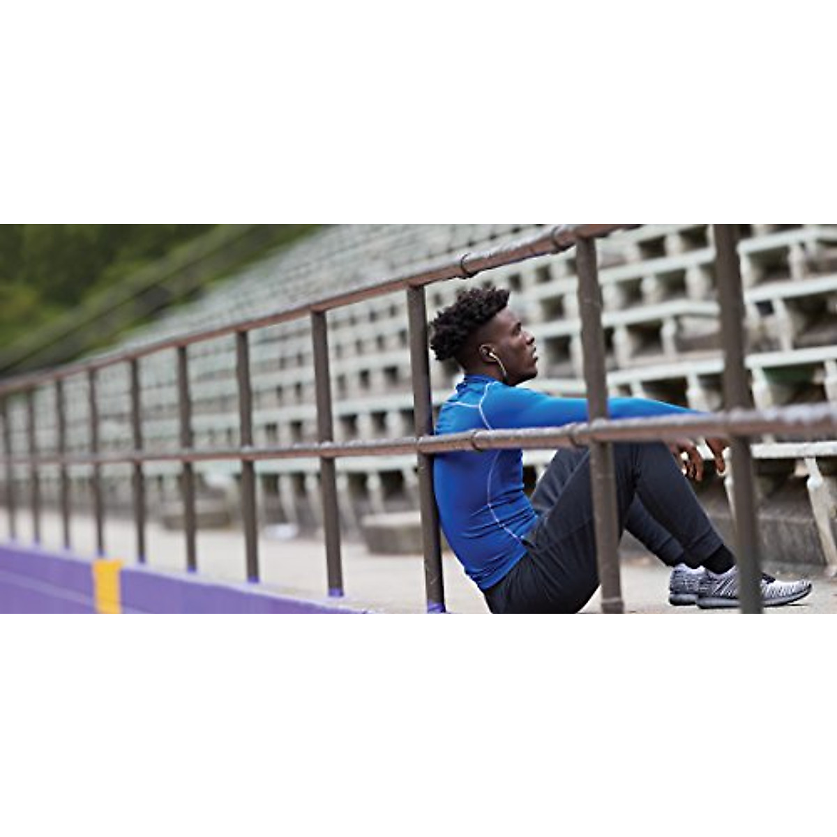 Plantronics BackBeat FIT 300 Sweatproof Sport Earbuds, Wireless Headphones, Black/Grey