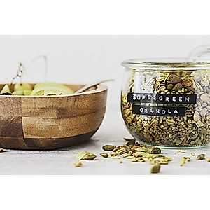 Weck Tulip Jars 744-19.6 fl. oz Food Storage Containers With Lids Airtight, Canning Jars, Spice Jars, Cereal Container and Sourdough Starter Jars - 2 Pack of 1/2 L Tulip Shape Glass Jars