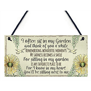 Meijiafei Novelty Hanging Garden Plaque Present Home Fence Shed Sign Friendship Gift for Her 10" X 5"