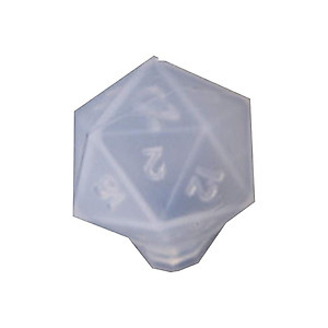Wuliuen 7 Shapes Dice Fillet Square Triangle Dice Mold Dice Digital Game Silicone Mould White Transparent