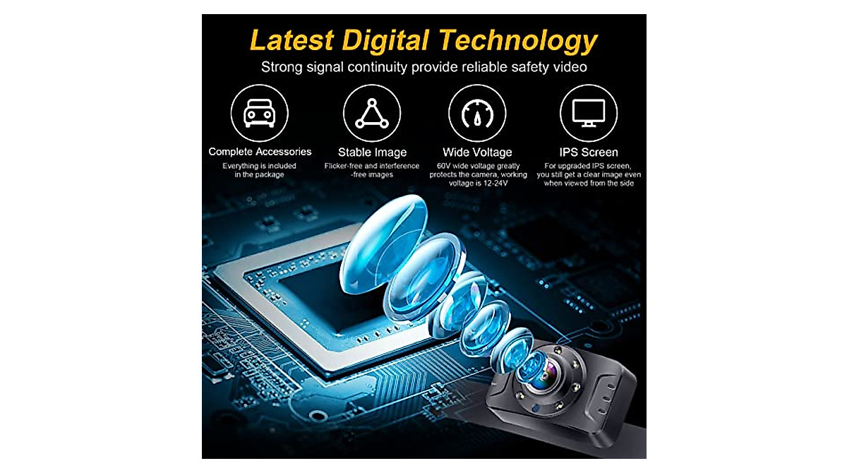 Yakry 1080P Wireless Backup Camera for Trucks & Cars - Easy Install