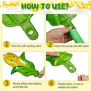 Shappy 20 Pcs Corn Balloons Fruit Themed Balloons 28 Inch Corn Decorations Balloons Corn Foil Balloon for Birthday Baby Shower Wedding Fall Vegetable Fruit Party Decorations Supplies