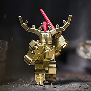 Roblox Celebrity Collection - Fantastic Frontier: Gold Corrupted Knight + Two Mystery Figure Bundle [Includes 3 Exclusive Virtual Items]