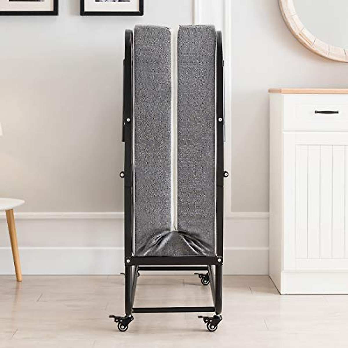 Rollaway Beds with Mattress for Adults Folding Bed Portable Foldable Guest Beds Twin, 5 Minutes to Assemble, 5 inch Memory Foam Mattress, 75x38 Inch