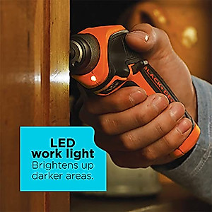 BLACK+DECKER 4V MAX* Cordless Screwdriver with LED Light (BDCS30C)