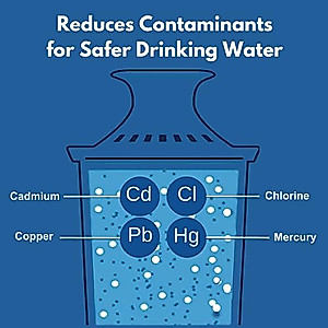 Life Ionizer - Alkaline Brita Water Filter Replacement - Brita Pitchers Compatible Alkaline Water Pitcher Replacement Filter - Enhances Taste and pH Level of Brita Pitcher Water - Pack of 3