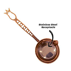 Turkish Coffee Pot, Moka Pot, Espresso Maker for the Stove Top, Camping Coffee Pot, Handmade Greek Arabic Coffee Warmer Cezve with Brass Handle, Stainless Steel Inside (Small 8 oz, Silver)