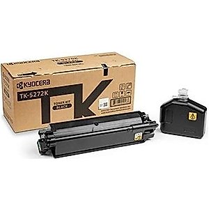Kyocera 1T02TV0US0 Model TK-5272K Black Toner Kit For use with Kyocera ECOSYS M6235cidn, M6630cidn, M6635cidn and P6230cdn A4 Multifunctional Printers; Up to 8000 Pages Yield at 5% Coverage