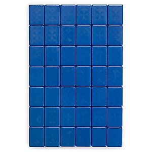 Yellow Mountain Imports American Mahjong Game Set, Santorini with Blue Soft Case - All-in-One Racks with Pushers, Wright Patterson Scoring Coins, Dice, & Wind Indicator