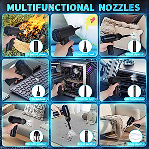 Compressed Air Duster-Vacuum Keyboard Cleaner-Air Blower 3-in-1-100000RPM-Electric Air Dusters-Replace Compressed Air Cans for PC,Computer Keyboard,Car Dusterpc Cleaning