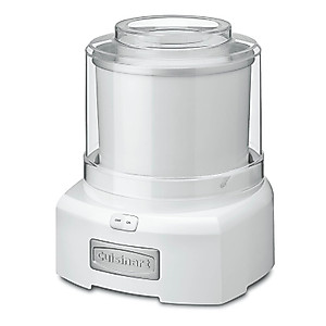 Cuisinart ICE-21P1 1.5-Quart Frozen Yogurt, Ice Cream and Sorbet Maker, Double Insulated Freezer Bowl elminates the need for Ice and Makes Frozen Treats in 20 Minutes or Less, White
