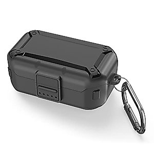 [Upgrade Lock] Case for Bose QuietComfort Earbuds Case (2020), WOFRO Military Armor Series Protective Cover Shock-Absorbing Scratch Resistant Hard Shell with Keychain (Black)