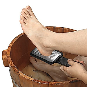 Colossal Pedicure Rasp Foot File, Professional Foot Care Pedicure Stainless Steel File to Removes Hard Skin, Can Be Used On Both Dry and Wet Feet