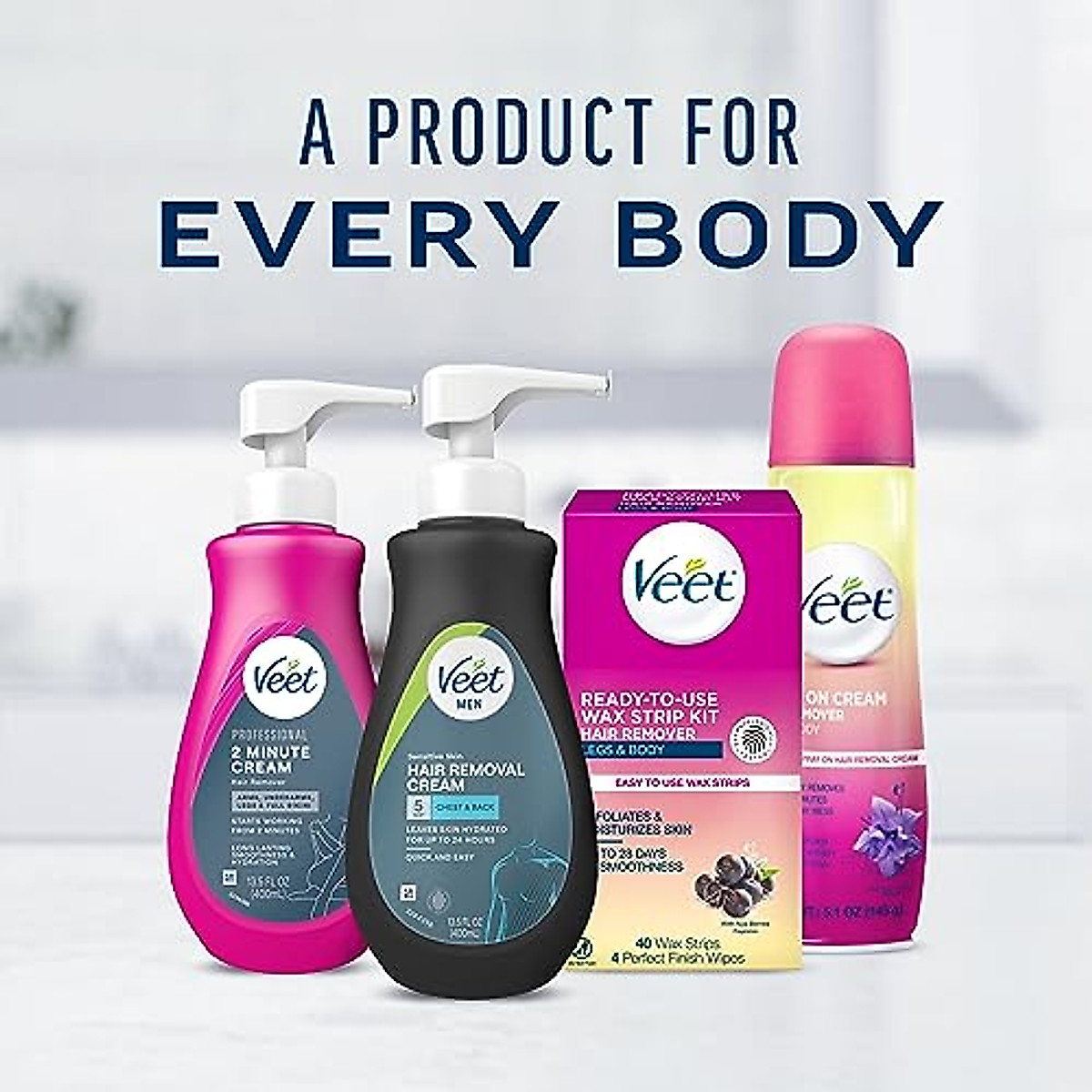 VEET 5 Min Sensitive Skin Hair Removal Cream For Men, Forget Shaving Cream & Painlessly Manscape, Body Cream & Hair Removal Gel For Chest & Back, Dermatologically Tested, 13.5 FL OZ w/ Spatula