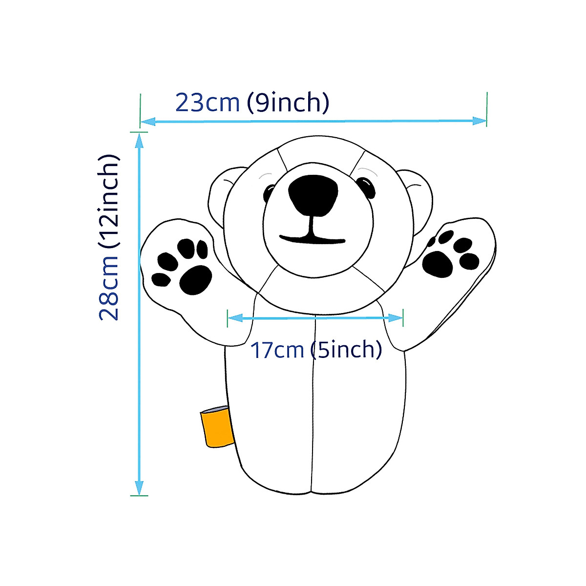 dinofactory Anagom Golf Head Cover Polar Bear Driver Headcover with Lovely Paws Tiffany Blue