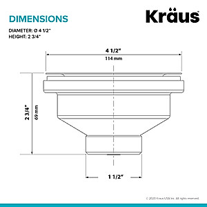 Kraus Kitchen Sink Strainer for 3.5-Inch Drain Openings in Truffle, PST1-TR