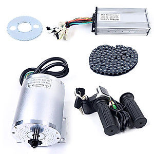 Kathring Electric Brushless Motor Complete Kit, DC 48V 2000W Electric Drive Bike Conversion Kit for E-bike Scooter Bicycle Conversion Drive Motor, DIY Part