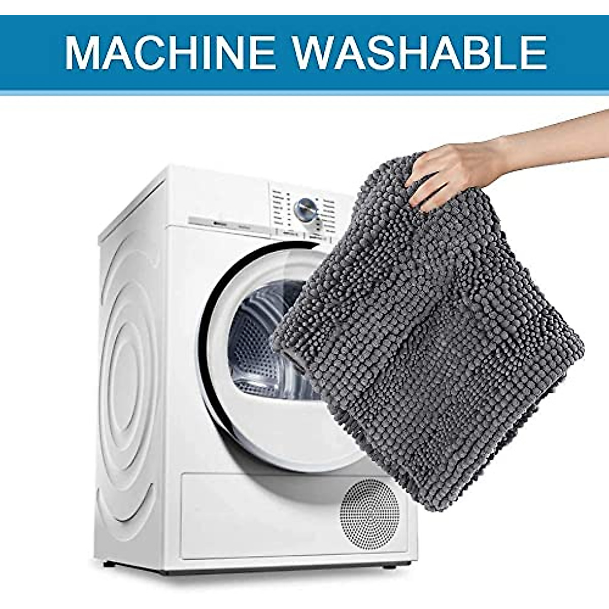 H.VERSAILTEX Item Striped Chenille Rug Pack 2-20" x 32"/17" x 24" and Pack 2-20" x 32"/20" x 20" Bundle