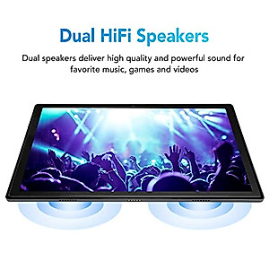 Android 12 Tablet 10.1 Inch Smart Tablet, Octa Core CPU 12GB RAM 256GB ROM, Support 4G LTE, 2.4G 5G Dual Band WiFi, 8MP Front and 16MP Rear Cameras (Iron Gray)