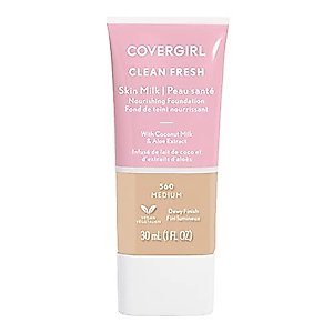 COVERGIRL, Clean Fresh Skin Milk Foundation, Medium, 1 Fl Oz (Pack of 1)