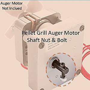 WAITCOOK Replacement Auger Motor Shaft Nut & Bolt for Most of AC Pellet Grill,As Traeger/Pit Boss/Z Grills Wood Pellet Grills,etc