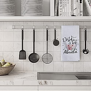 Safito World’s Best Abuela Decorative Absorbent Waffle Dish Towels for Kitchen Bathroom, Grandmother Birthday Gifts, Mother’s Day Kitchen Towels Hand Towels Tea Towels16×24 inches