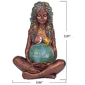 Millennial Gaia Statue Mother Earth Art Statue Resin Figurine for Home and Garden Decor(Mother Earth-5.9" 3.9" 3.35")