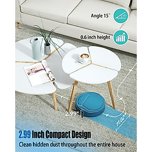 OKP Robotic Vacuum Cleaner, WiFi/App/Alexa, Robot Vacuum Cleaner with Schedule, Accurate Obstacle Crossing, Self-Charging, Slim Design, Quiet, Perfect for Hard Floors, Pet Hair, Carpets