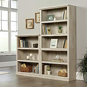 Sauder Miscellaneous Storage 3-Shelf Bookcase/ book shelf, Chalked Chestnut finish