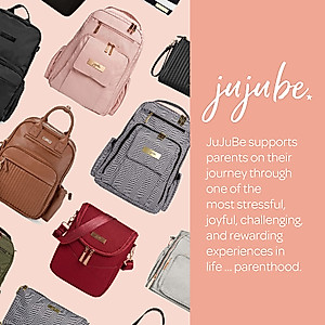 JuJuBe | Be Right Back Baby Diaper Bag Backpack - Travel Backpack for Women - Machine Washable | Tibetan Red