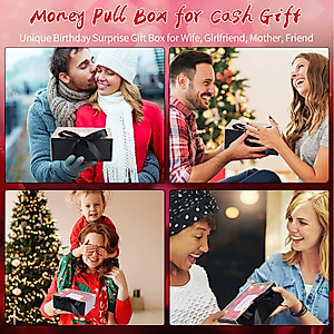 Money Pull Out Gift Box - Roses Gift Box with Necklace, Luxury Money Pull Out Flower Box for Girlfriend Wife Mom Grandma, Unique Cash Gift Box for Anniversary, Birthday(18 Roses)