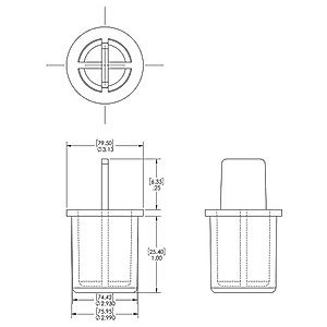 Caplugs ZCT441AB1 Plastic Plug for Type L and Type M Tubing. CT-44, PE-LD, Cap OD 1.00" Plug ID 2.990", Blue (Pack of 4)