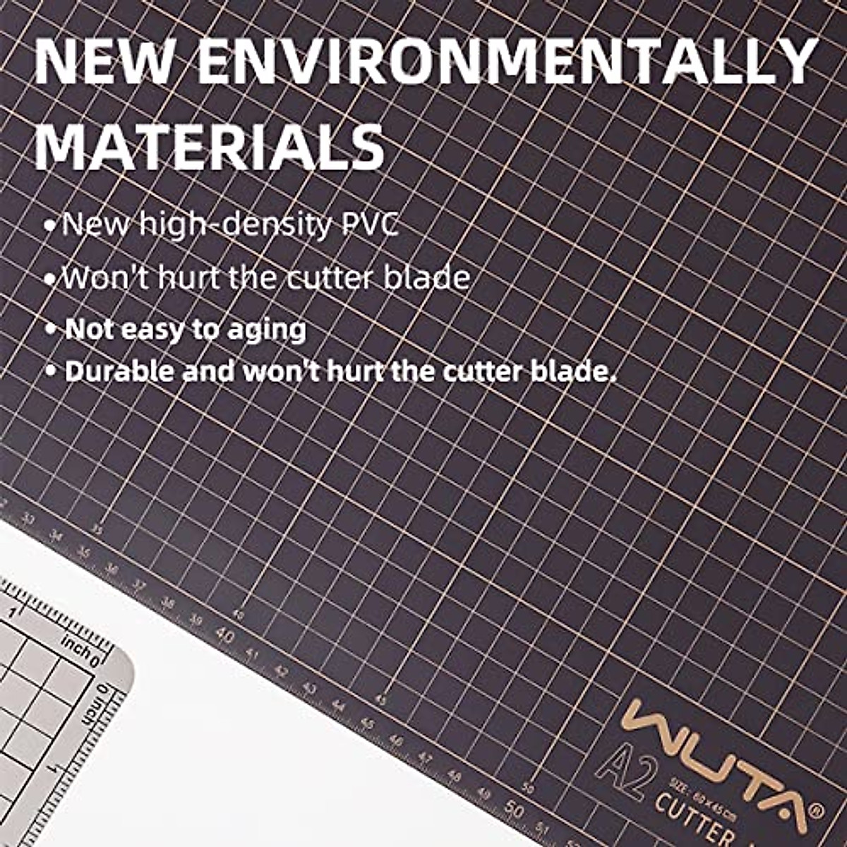WUTA Self Healing Sewing Mat, New Fabric Cutting Mat, Leather Cutting Board Sewing Table Mats A5 Professional Double-Sided Cutting Mat (9 x 6 inch)