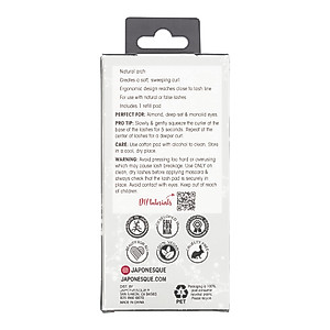 JAPONESQUE Midnight Lash Curler with Natural Arch for Sweeping Volume on Natural or False Lashes, Holds Curl for up to 8 Hours, Includes 1 Refill Pad