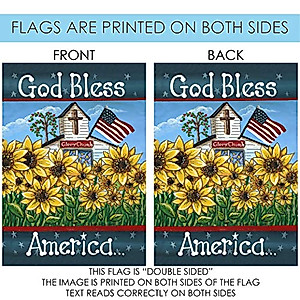 Toland Home Garden 112133 Glory Church Patriotic Flag 12x18 Inch Double Sided Patriotic Garden Flag for Outdoor House Flower Flag Yard Decoration