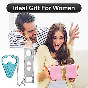 Portable Door Lock, Hotel Door Locks for Travelers Metal, Prevent Unauthorized Entry, Apartment Essentials, Home Security, Traveling Essentials, Blue