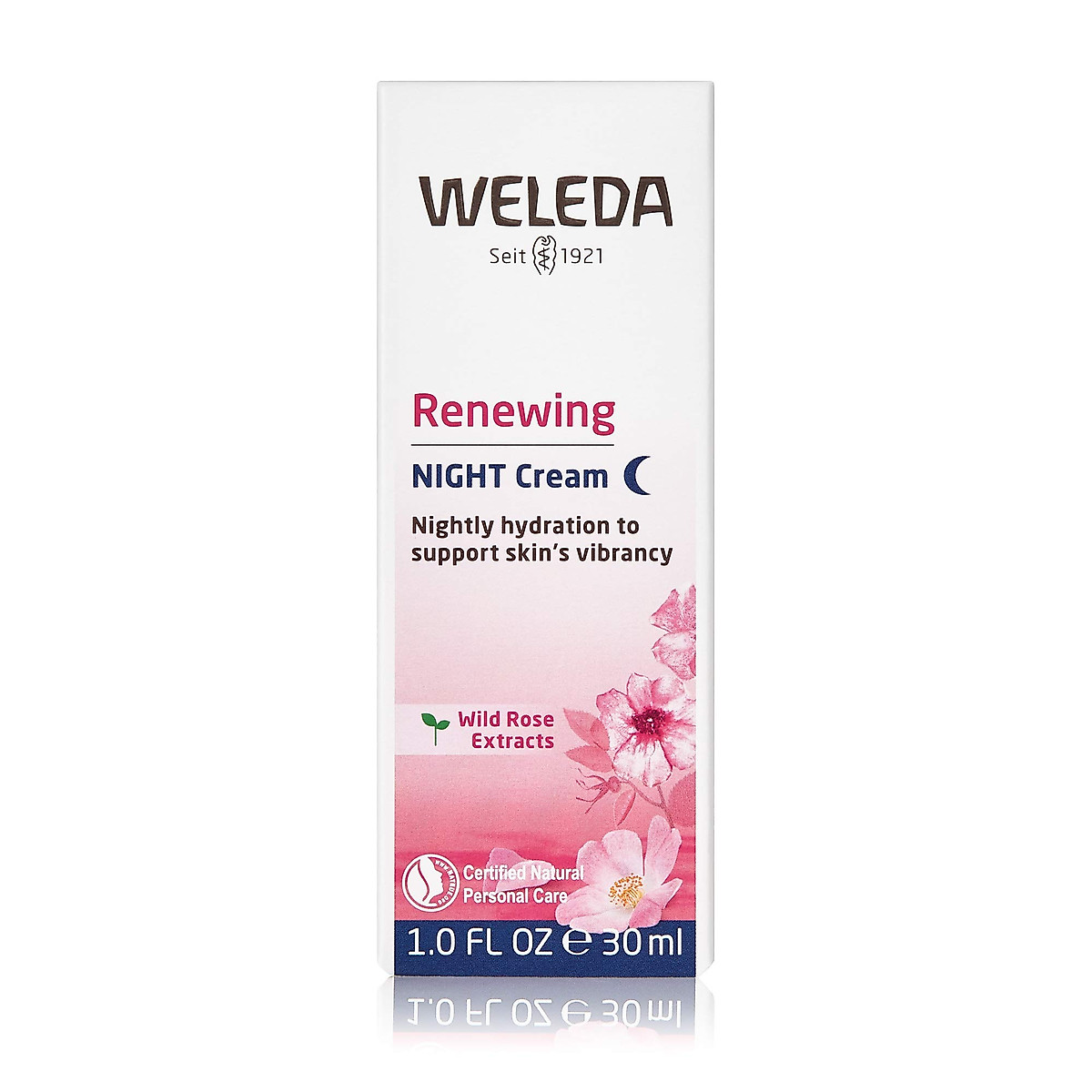 Weleda Renewing Night Face Cream, 1 Fluid Ounce, Plant Rich Moisturizer with Wild Rose, Peach Kernel and Sweet Almond Oils