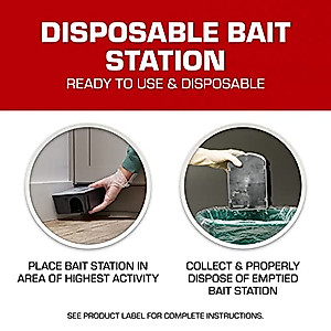 Tomcat Rat & Mouse Killer Child & Dog Resistant, Disposable Station, 1 Pre-Filled Ready-To-Use Bait Station