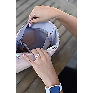 Commuter Clutch - All in One Travel & Everyday Clutch Handbag that Charges Your Phone - Great For Travel & Everyday Use (Blush)